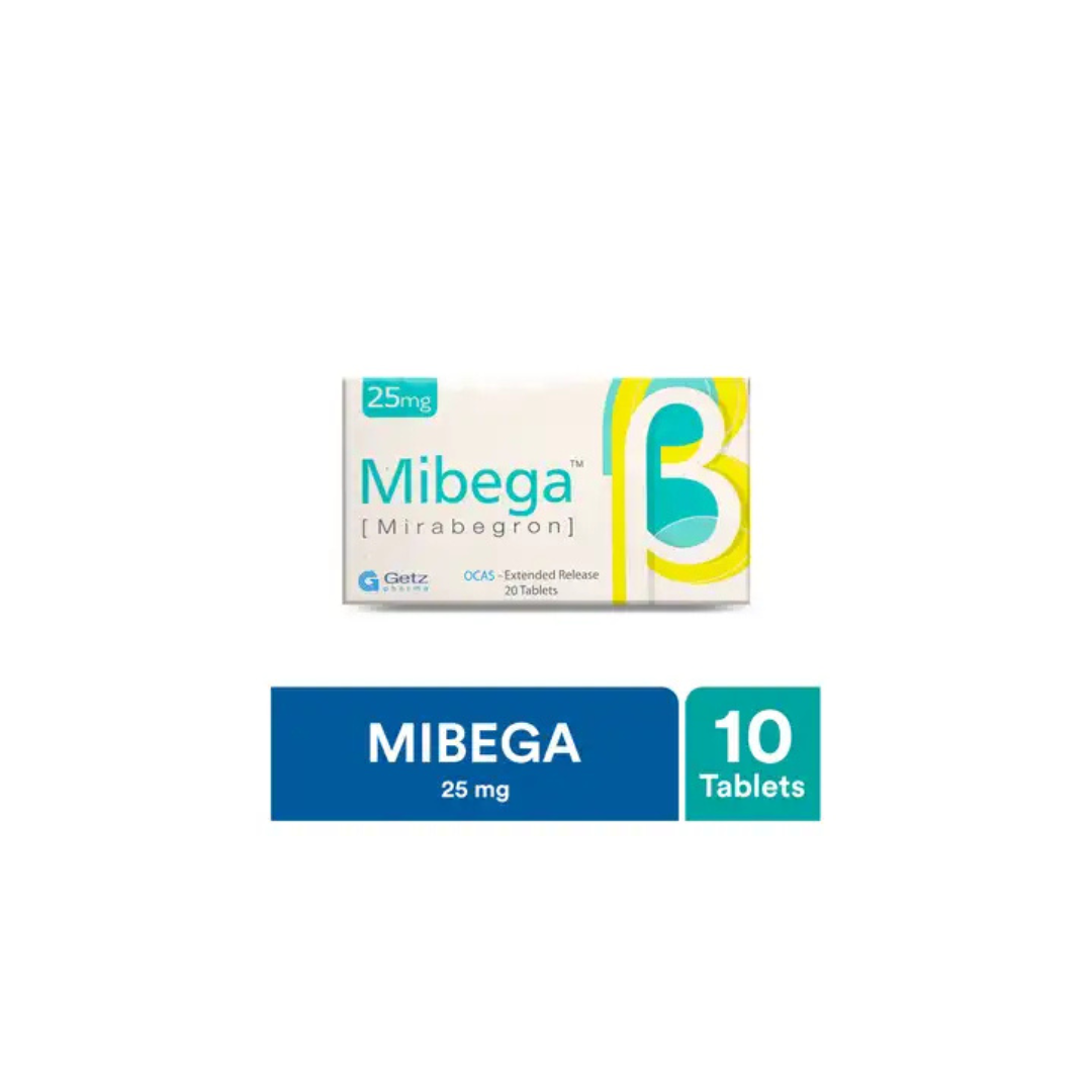 Mibega Tablets 25Mg 20's (1 Strip = 10 Tablets) – PILLBOX+