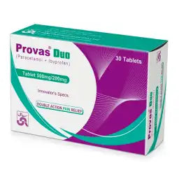 Provas Duo Tablets 500MG/200MG 30'S (1 Box = 3 Strips) (1 Strip = 10 T ...